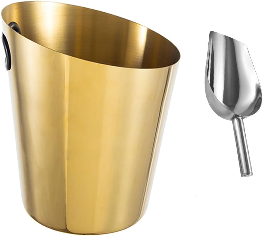 Amazon.com: LNQ LUNIQI Metal Ice Buckets 3L Insulated Ice Bucket ...