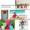 Dproptel 2-in-1 Portable Flower Pots + Sand bucket, Iron Hanging Flower ...