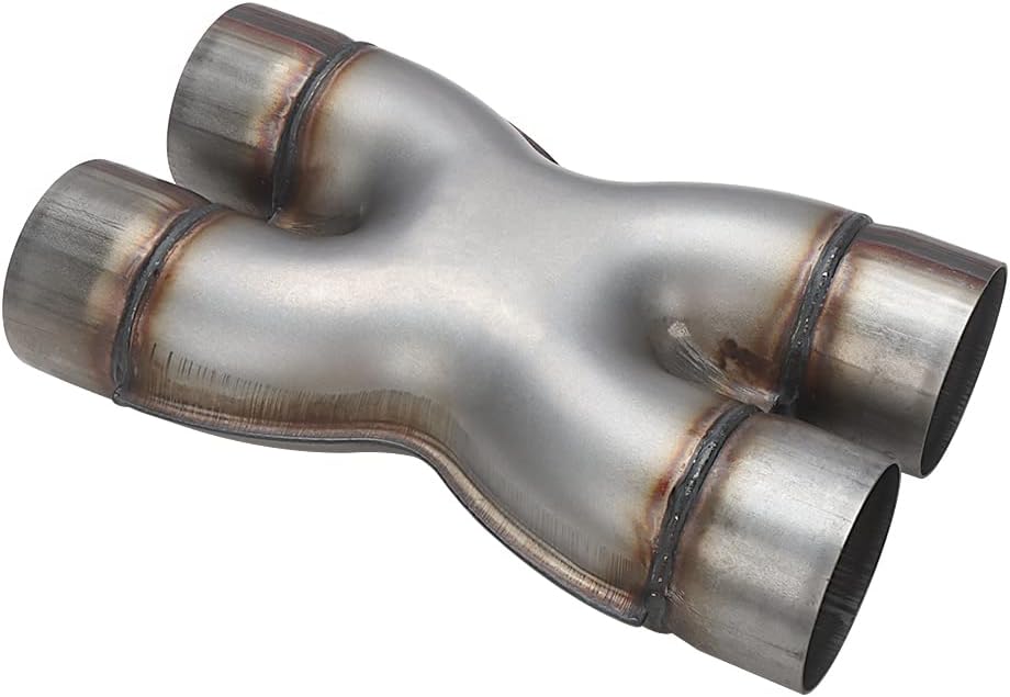 Amazon.com: A-KARCK Exhaust X Pipe Dual 3" Inlet, 12" Long Dual 3 ...