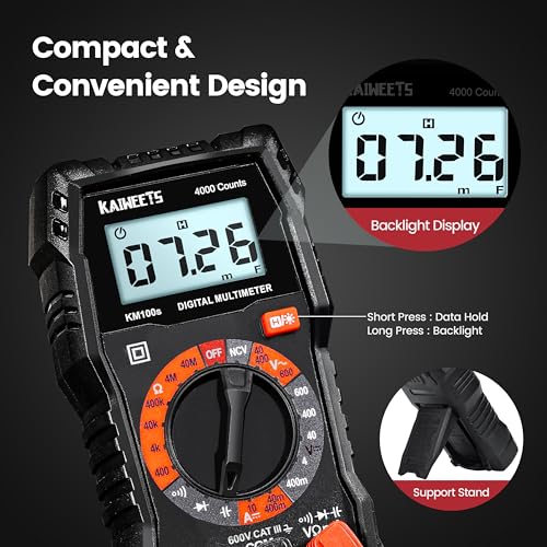 Snapklik.com : KAIWEETS Digital Multimeter 4000 Counts, Voltage Tester