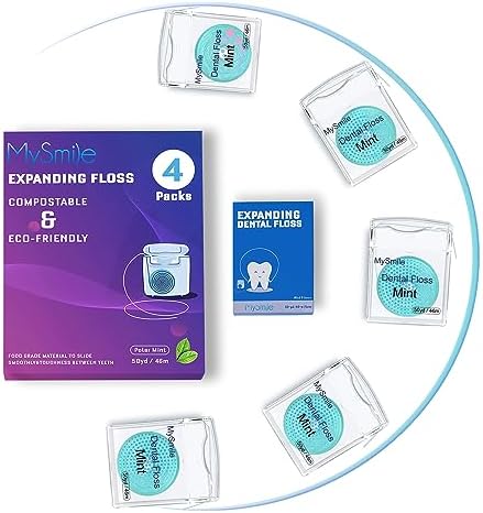 Amazon.com : MySmile Floss, Coconut Oil Infused Woven Dental Floss ...