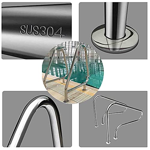 2PCS Stainless Steel Swimming Pool Handrail Swimming Pool Handrail ...
