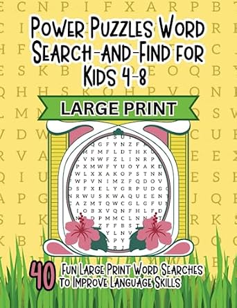 Amazon.com: Power Puzzles Word Search-and-Find for Kids 4-8: 40 Fun ...