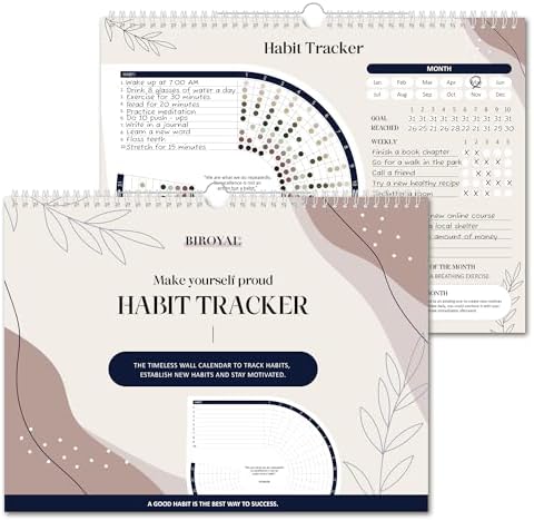 Amazon.com: Undated Daily Habit Tracker Calendar (16 Months ...