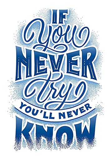 If You Will Never Try You'Ll Never Know Wall Art Poster 12 X 18 Inches ...