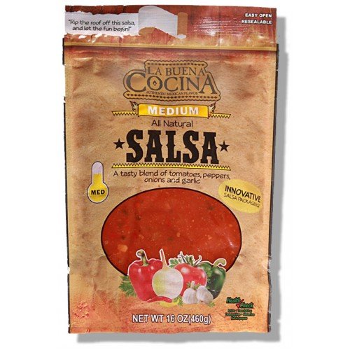 Amazon.com: La Buena Cocina Medium Salsa Pouch (16oz) : Grocery ...