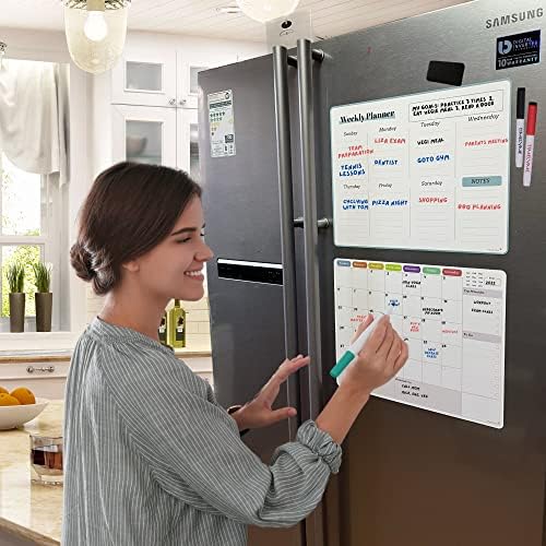 Amazon.com : Magnetic Dry Erase Board, Two Whiteboard Planners, Monthly ...