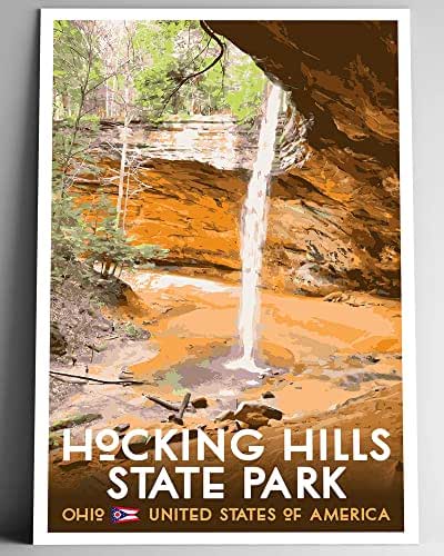 Amazon.com: Hocking Hills State Park Ohio Vintage-Style Travel Poster ...