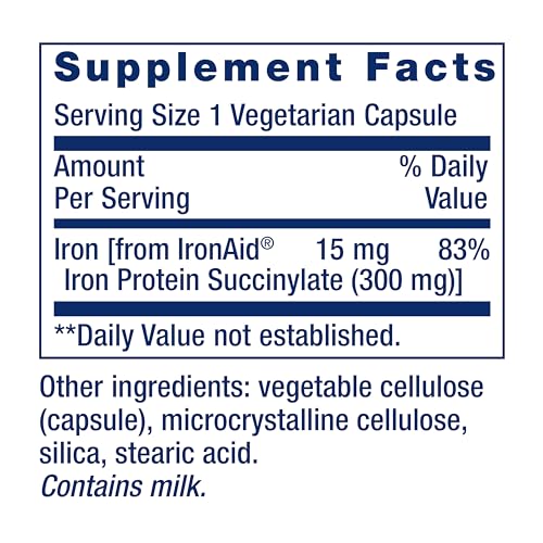 Life Extension Iron Protein Plus, Iron Protein succinylate, absorbable ...