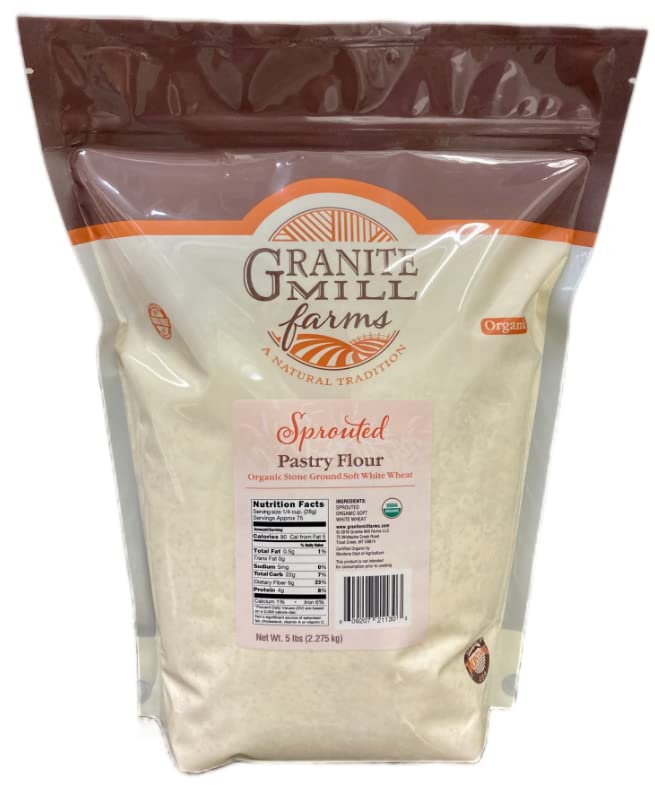 Amazon.com : Stone Ground Sprouted Organic Pastry Flour, 5 lb : Grocery ...