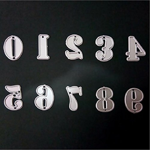 Amazon.com: 1pc Number Cutting Dies Cut Metal Scrapbooking Stencils Die ...