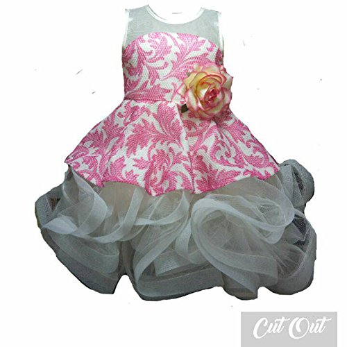 Yes Baby baby Girl`s net and satin Frock (Rani, Phone) 1-2 Years ...