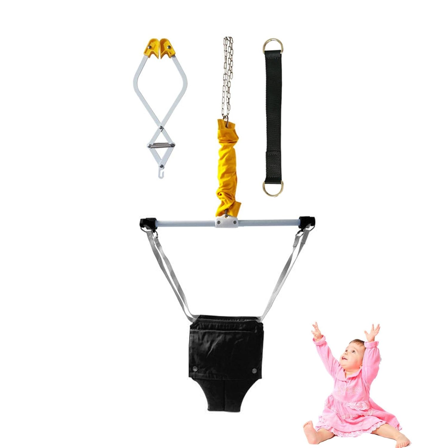 Baby Tür-Hopper - Babyschaukel mit Türrahmenklemme | Hüpfschaukel für ...