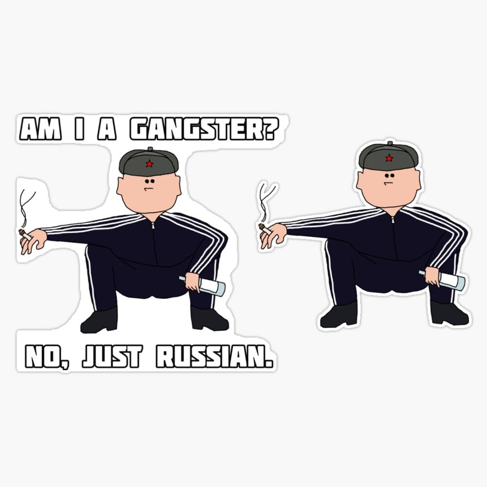 Amazon.com - Russian Gangster Bumper Sticker Vinyl Decal 5"