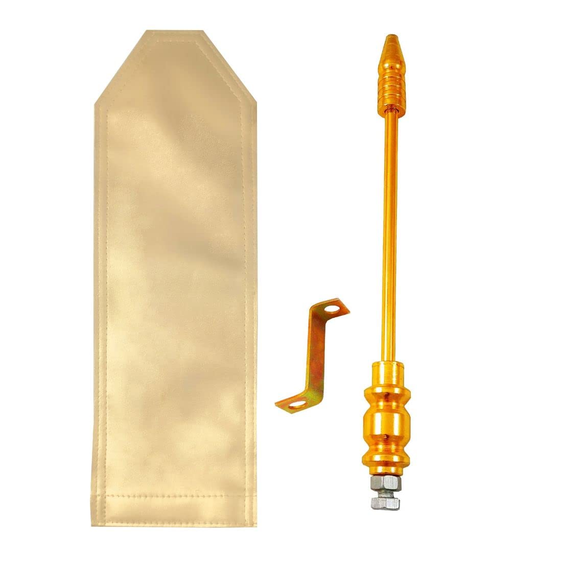KIING Golden Car Flag Rod with Bracket and Cover (Golden) for All Car ...