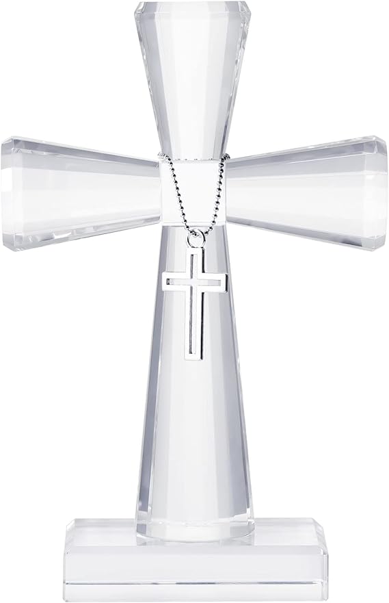 Amazon.com: YWHL Handmade Crystal Cross Standing Religious Gifts for ...