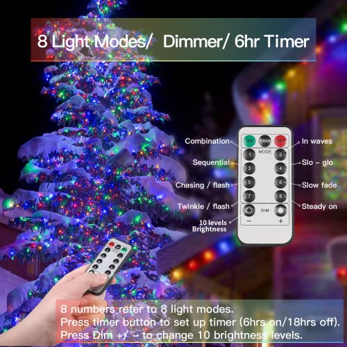 Snapklik.com : Suddus 66ft 200 LED Outdoor String Lights, Multi Color ...