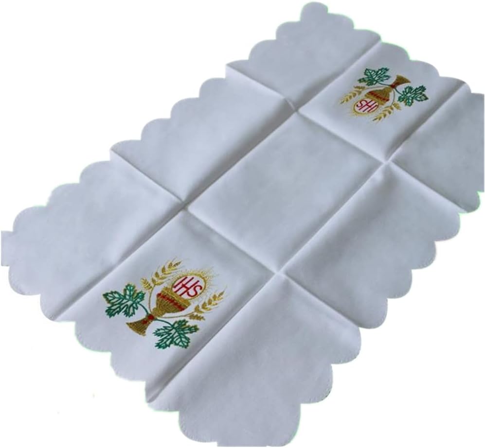 BLESSUME Church Mass Altar Cloth Purificator Cloth Cross Embroidery ...
