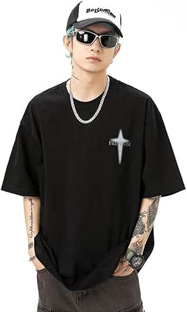 Amazon | [FEISEDY] Tシャツ メンズ 純綿 半袖 大きいめ ファッション tシャツ 夏トップス A8187 | Tシャツ・カットソー 通販