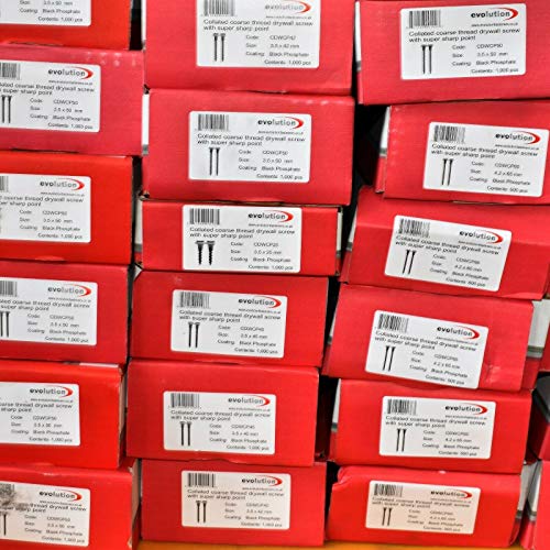 1000, 3.5 x 50mm Evolution Collated Drywall Screws – BigaMart