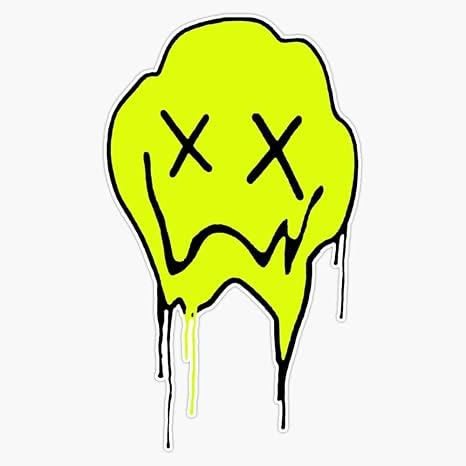 Amazon.com - Melting Smiley Face Bumper Sticker Vinyl Decal 5 inches