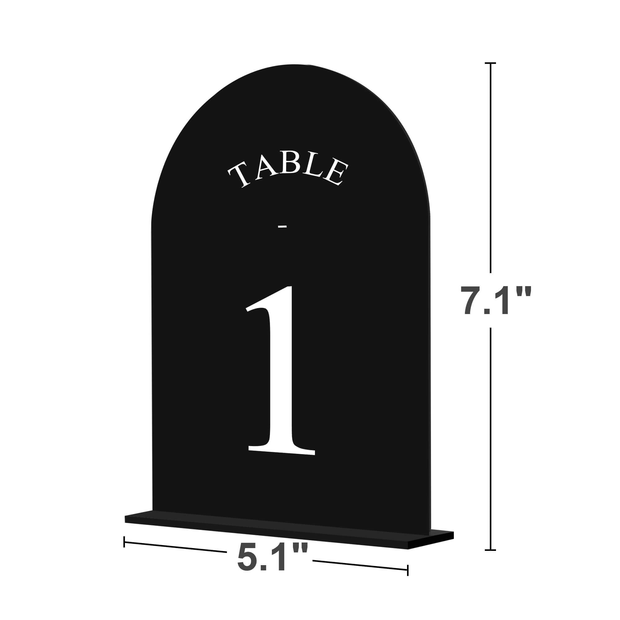 20 Packs Black Table Number Holders - 5" X 7" Acrylic Sign Table ...