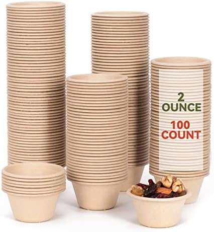 Amazon.com: Gere Disposable Testing Cup Bowls,100 Pack, 2 oz, Natural ...