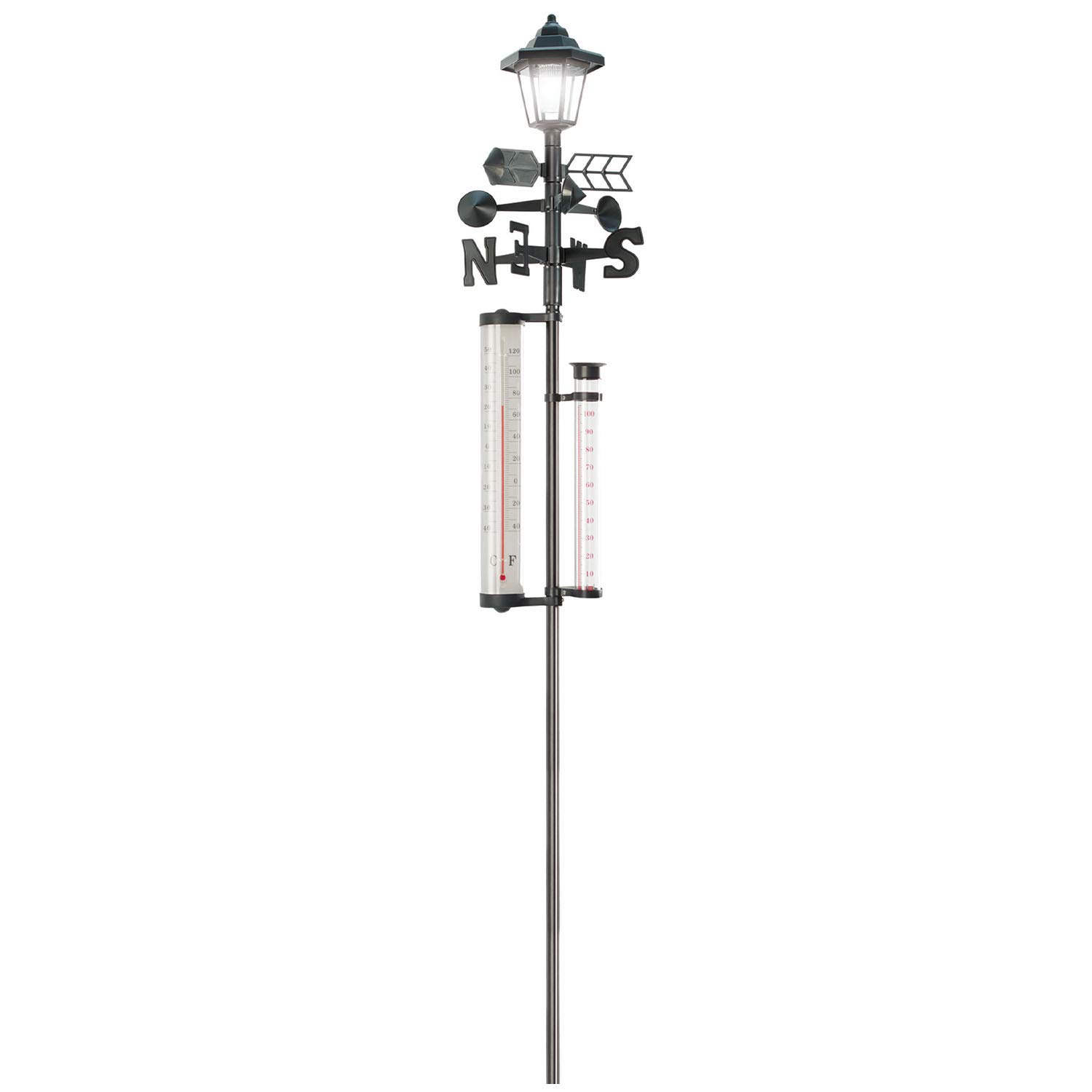 5-in-1 Garden Weather Station - Meteorological Measurer with Wind Vane ...