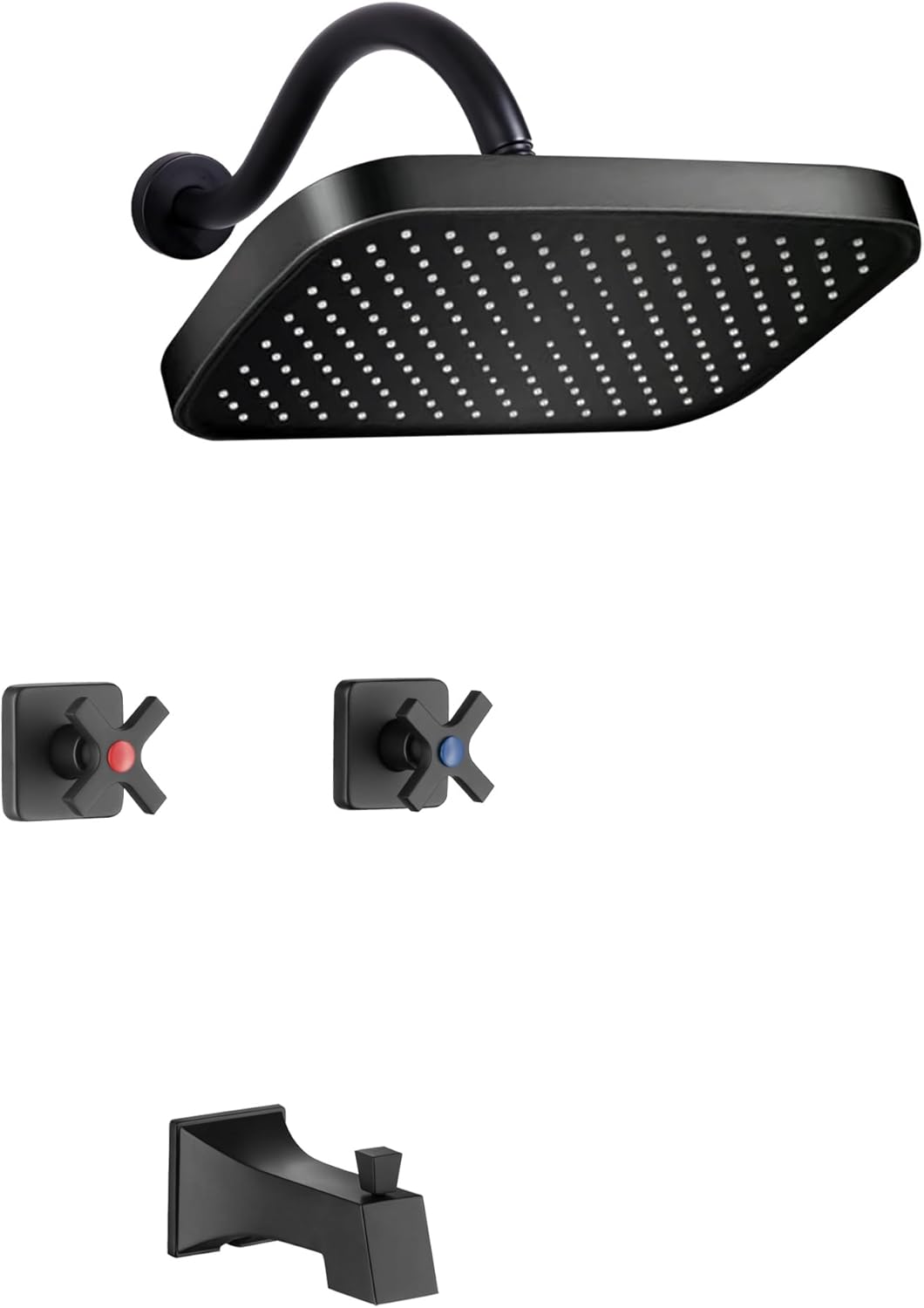 GUOYINDONG Modern Black 2 Handle Shower Faucet Set (2 handle tub shower ...