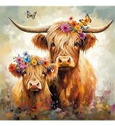 Amazon.com: igoodom Diamond Painting Kits for Adults, 5D Cow and Flower ...