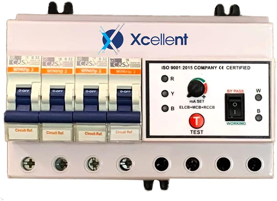 Saftyswitch FPM 63A Three Phase 4 Pole Electric Circuit Breaker | RCCB ...