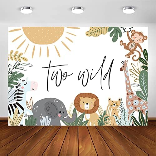 Amazon.com : Avezano Two Wild Birthday Backdrop Boys and Girls 2nd ...