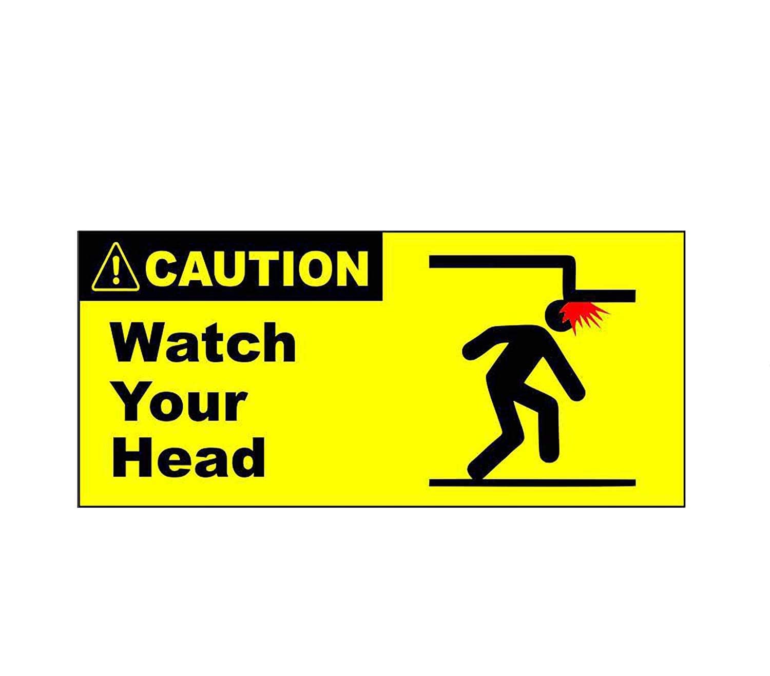 Buy ISEE 360® Mind Your head Sign Sticker For Office Industrial Safety ...