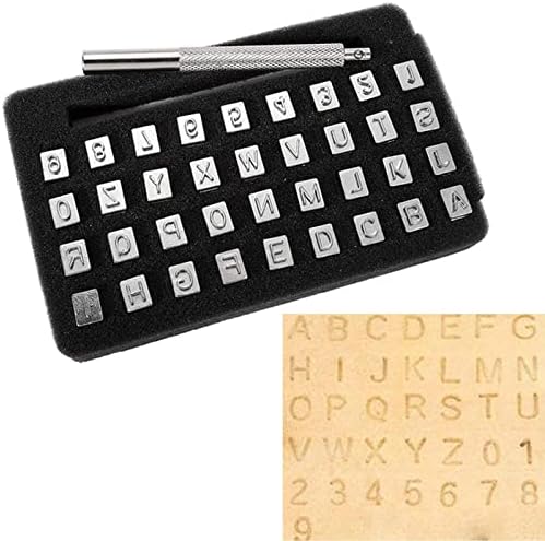 DURANTEY 36Pcs Leather Embossing Stamp Letter Punch Set 6mm Leather ...