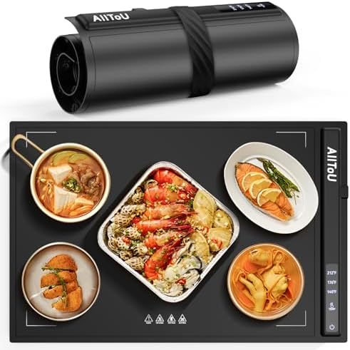 Amazon.com: Food Warming Mat, Portable Food Warmer with 6 Temperature ...