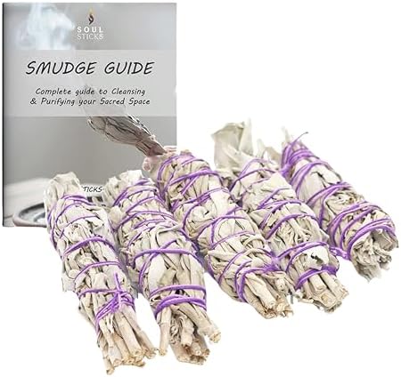 Amazon.com: Soul Sticks 5 Pack Mini White Sage Smudge Smudging Sticks 4 ...