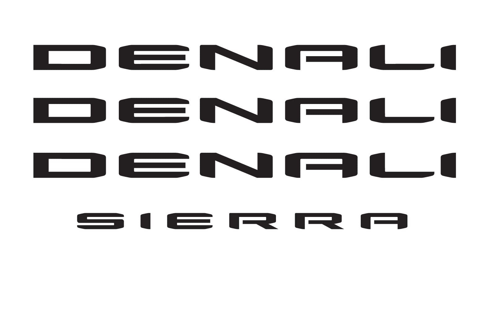 Gmc Sierra Font