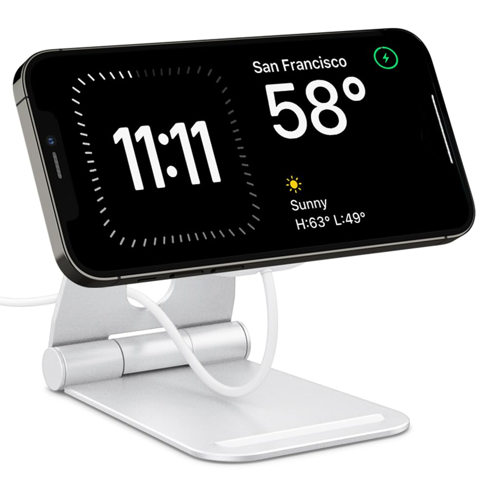 Spigen Mag Fit S Designed for MagSafe Charger Stand Aluminum Adjustable ...