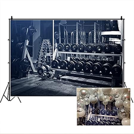 Amazon.com : BELECO 7x5FT Fabric Gym Backdrop for Photography Fitness ...