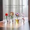 Amazon.com: LONGWIN 4pcs Cute Mini Crystal Flower Figurines Collectible ...