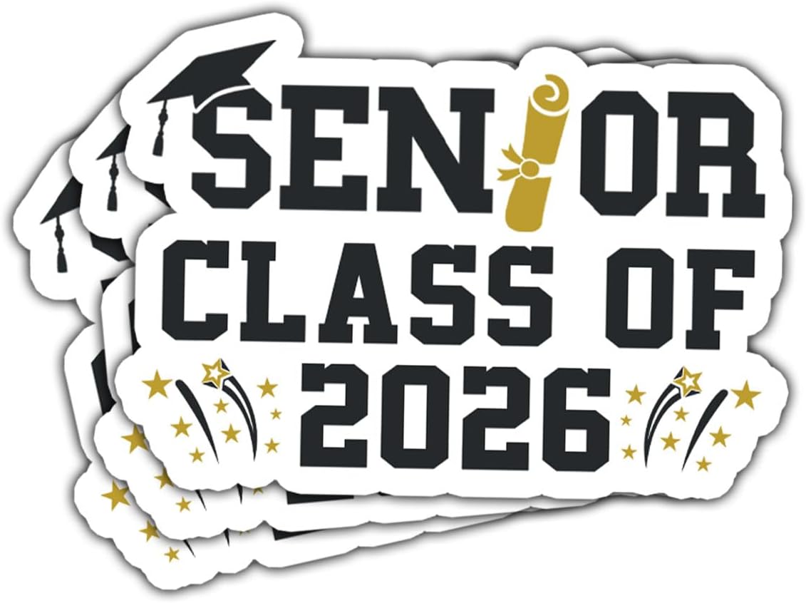 Amazon.com: 3 Pcs Class of 2026 Stickers, Class of 2026 Decorations ...