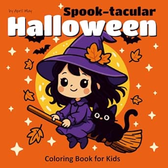 Spook-tacular Halloween Coloring Book for Kids: 50+ Simple & Easy ...