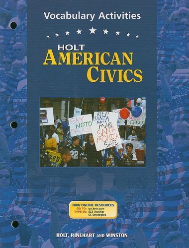 Amazon.com: American Civics, Grades 9-12, Vocabulary Activities: Holt ...