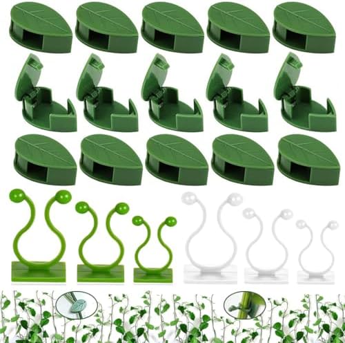 90pc Self-Adhesive Plant Clip Set: 30 Leaf-Shaped & 60 Plant Climbing ...