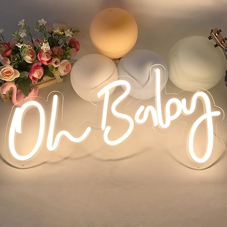 Amazon.com: Oh Baby Neon Signs Large Neon Signs for Wall Decor LED Oh ...