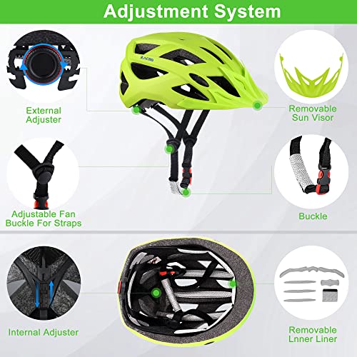 Zacro Bike Helmet Men with Light - CE CPSC Safety Certified Cycle ...