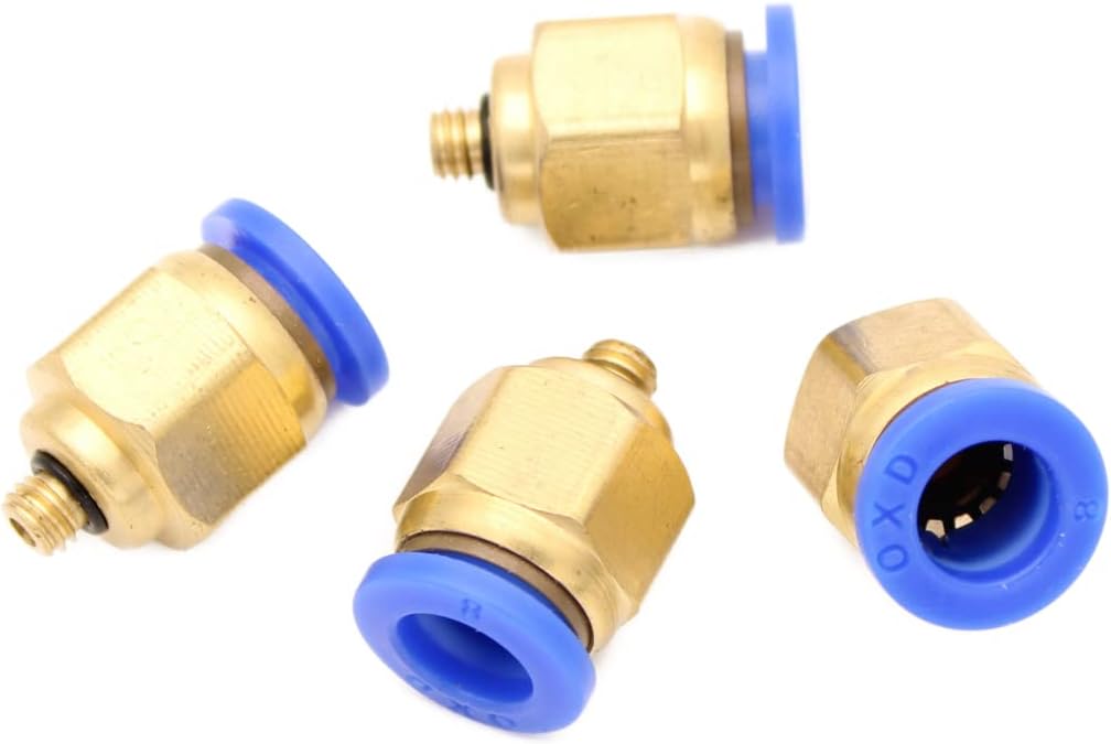 CNCTEC 4pcs M6 to IQS 8mm Pneumatic Coupling Compression Air Coupling ...