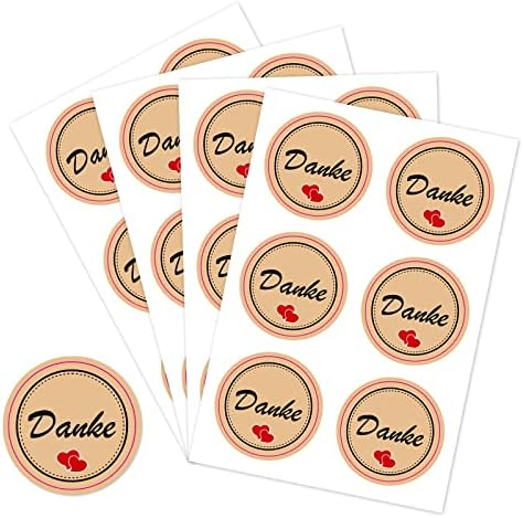 Aufkleber Danke Sticker 600 Stück Dankeschön Rund Etiketten ...