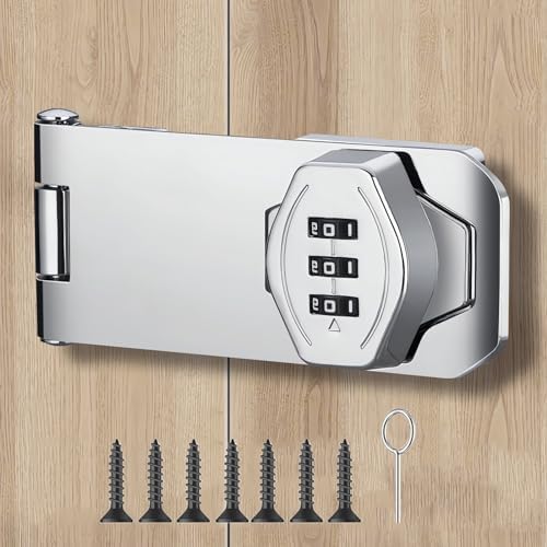 ETEKJOY Cabinet Lock Keyless 3-Digit Password Combination Code Hasp ...