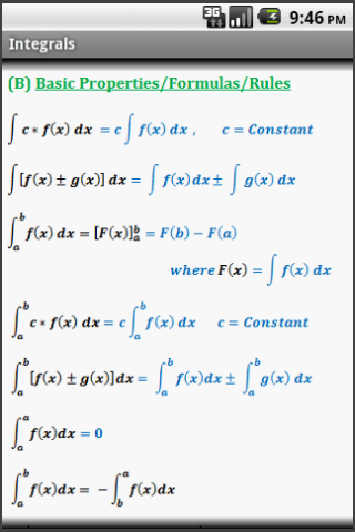 Calculus Quick Reference - App on the Amazon Appstore